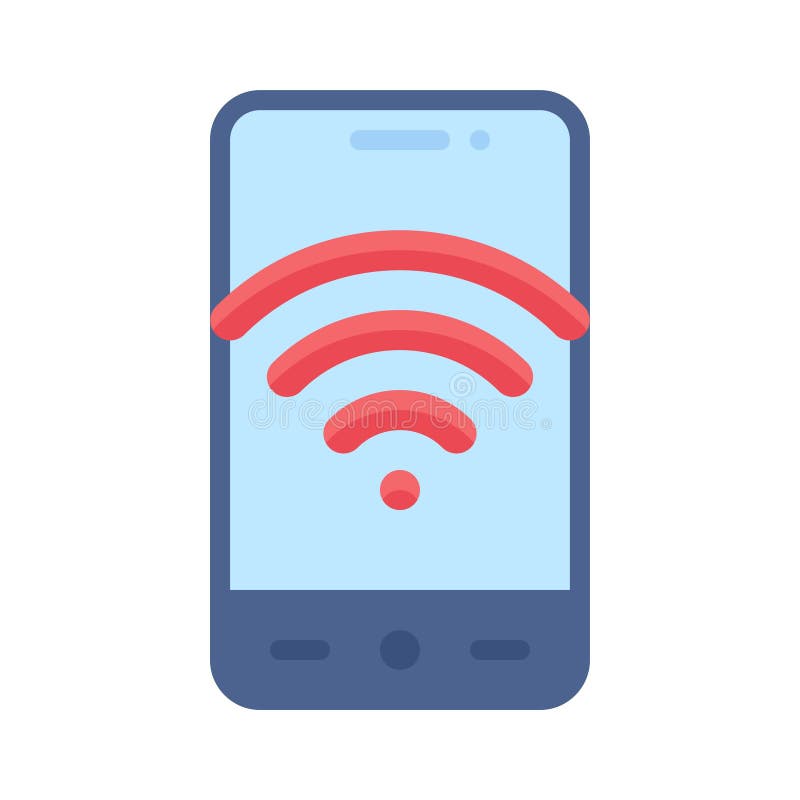 Wifi Connection Icon, Mobile Application Vector Illustration Stock ...