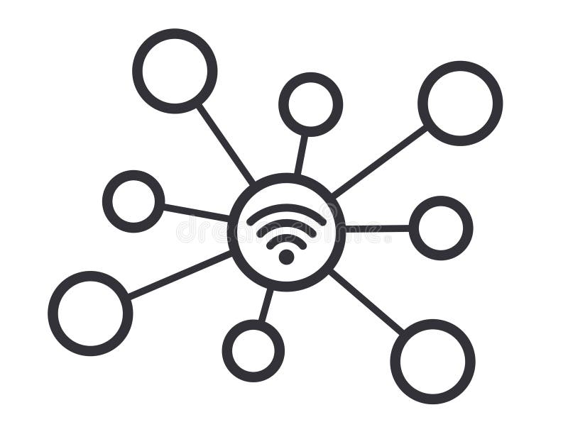 Wifi Connection - Internet of Things Vector Icon Symbol Stock Vector ...