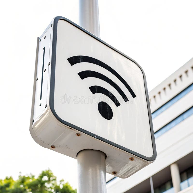 WiFi Connection Isolated on White Background Stock Illustration ...