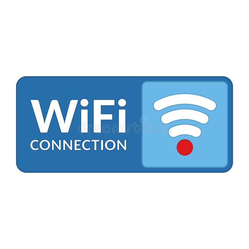 Wifi Connection Label Vector Stock Vector - Illustration of computer ...