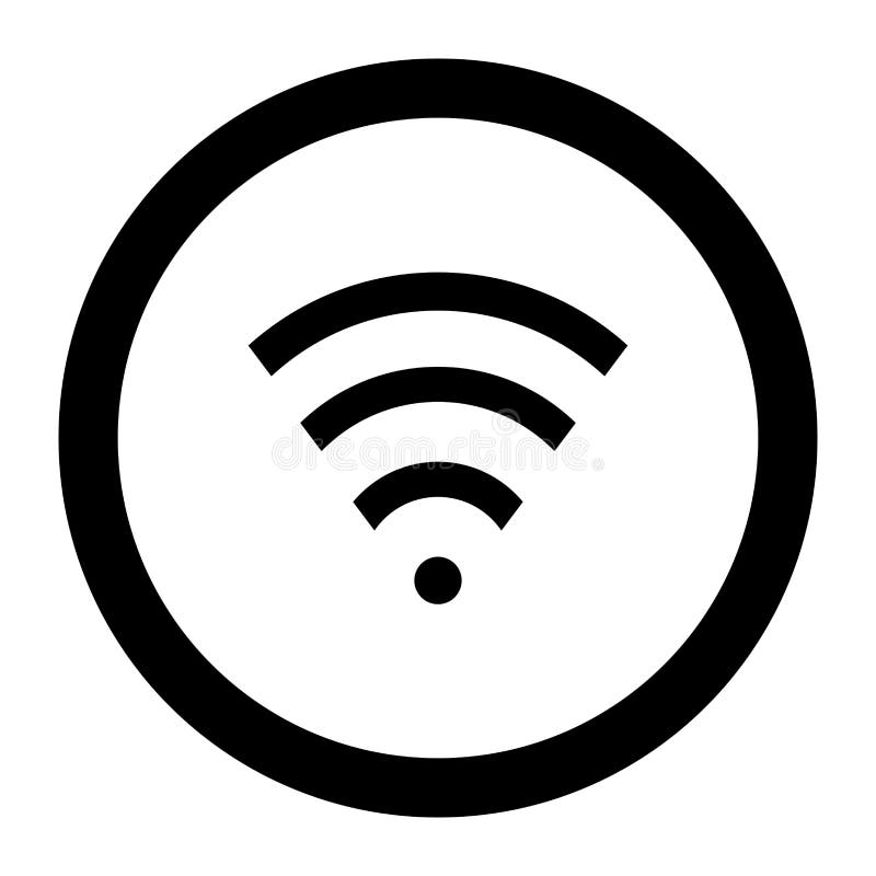 Wifi Connection Symbol Icon Stock Illustration - Illustration of radio ...