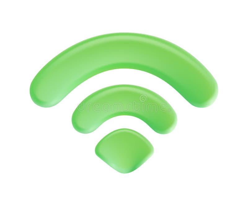 Wifi 3D Icon, Wireless Wi-Fi Connectivity, Connection, Signal Quality ...