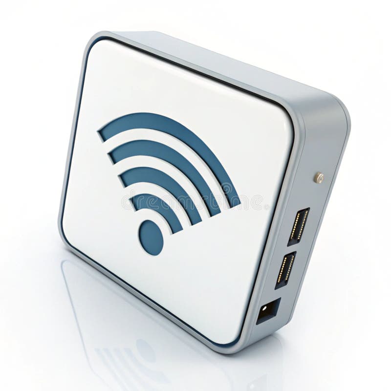 WiFi Device 3D Icon stock illustration. Illustration of minimal - 359291891