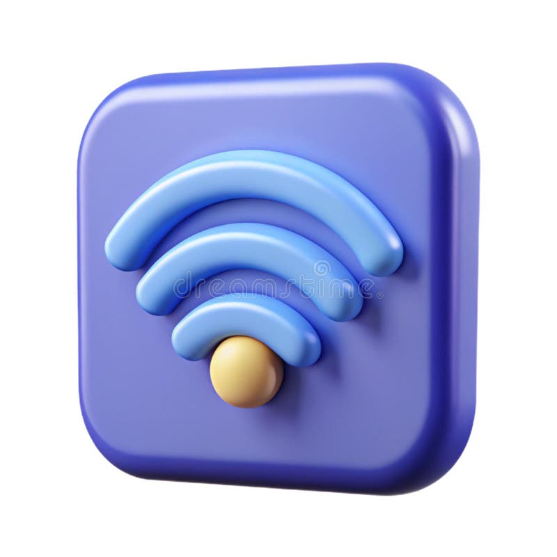 WiFi Device 3D Icon stock illustration. Illustration of minimal - 359291891