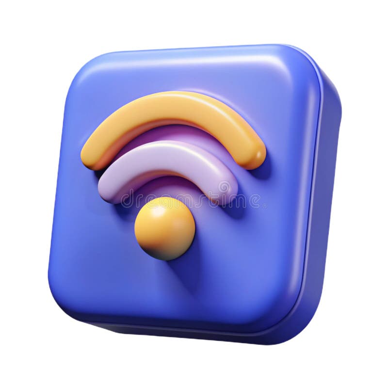 WiFi Device 3D Icon stock illustration. Illustration of minimal - 359291891