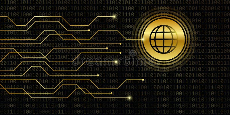 Banner: Binary and E-commerce Stock Illustration - Illustration of ...