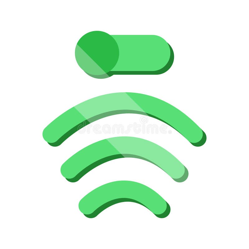 Wifi Disabled Vector Icon. Wifi Vector Icon. Slider To the Left Turns ...