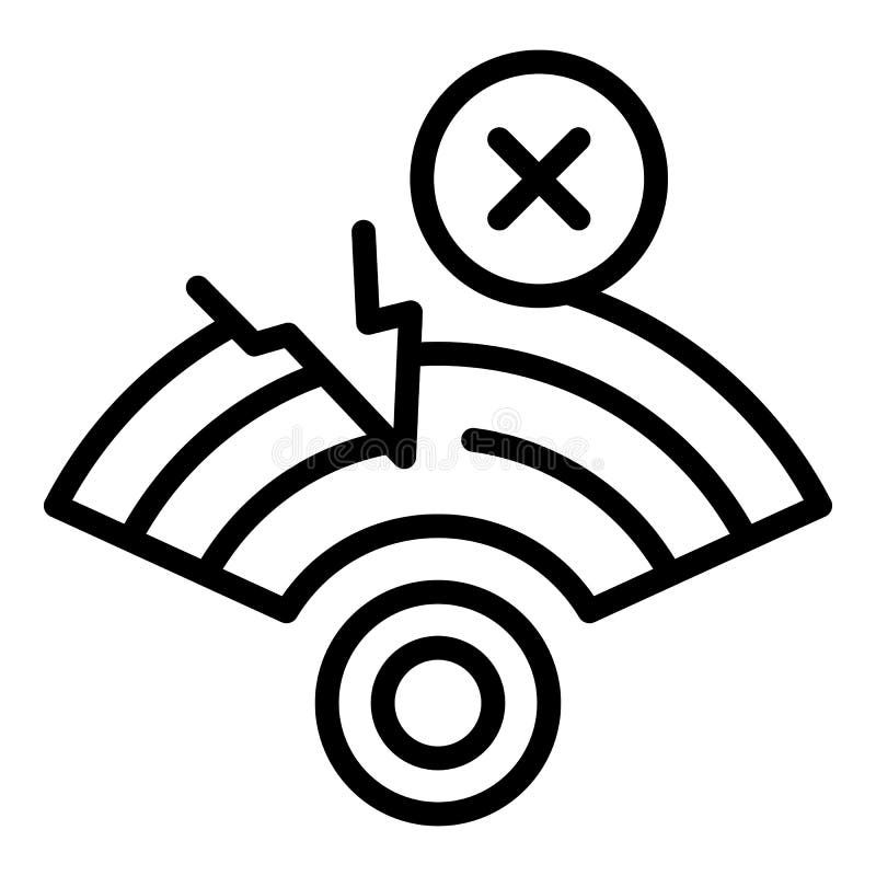 Wifi Error Icon Outline Vector. Website Connect Stock Vector ...
