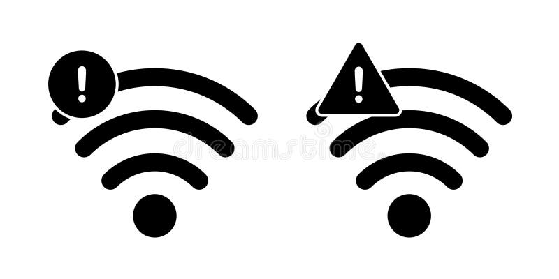 Wifi Error Icon Symbol Basic Simple Design Stock Illustration ...