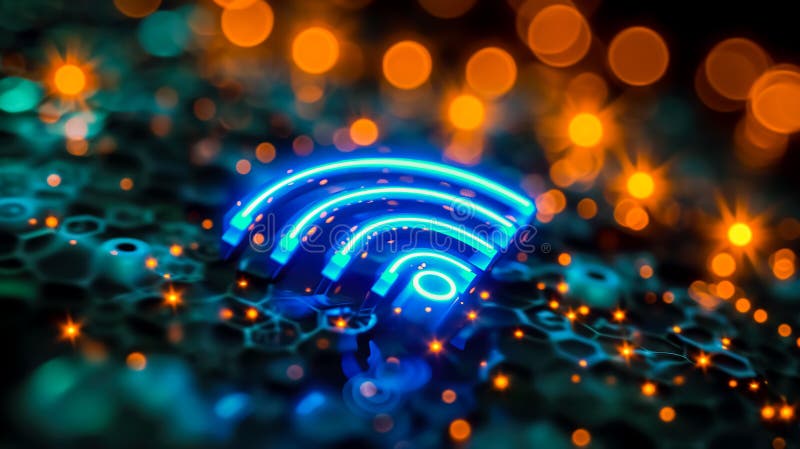 Wifi Extender, Blue Wifi Symbol, Connected Smart Home Stock ...