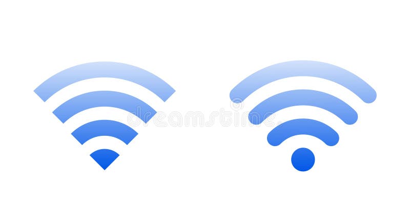 Wireless Signal Icon Vector Isolated on White Background. Wifi Symbol ...