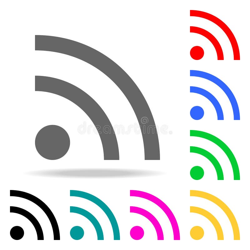 WIFI Flat Web Icon. Elements in Multi Colored Icons for Mobile Concept ...