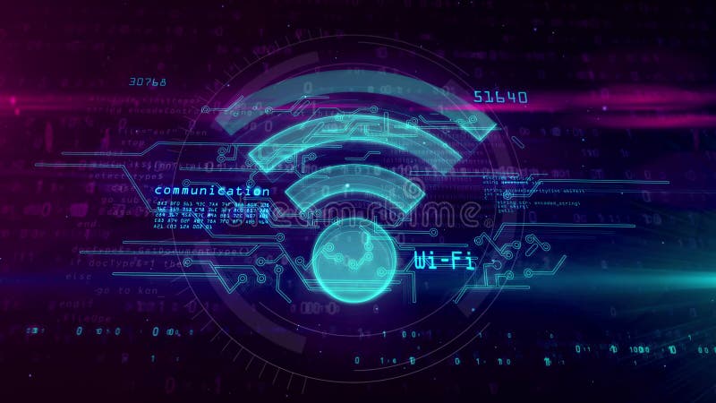 Glitch on WIFI Wireless Network Symbol Animation Stock Footage - Video ...