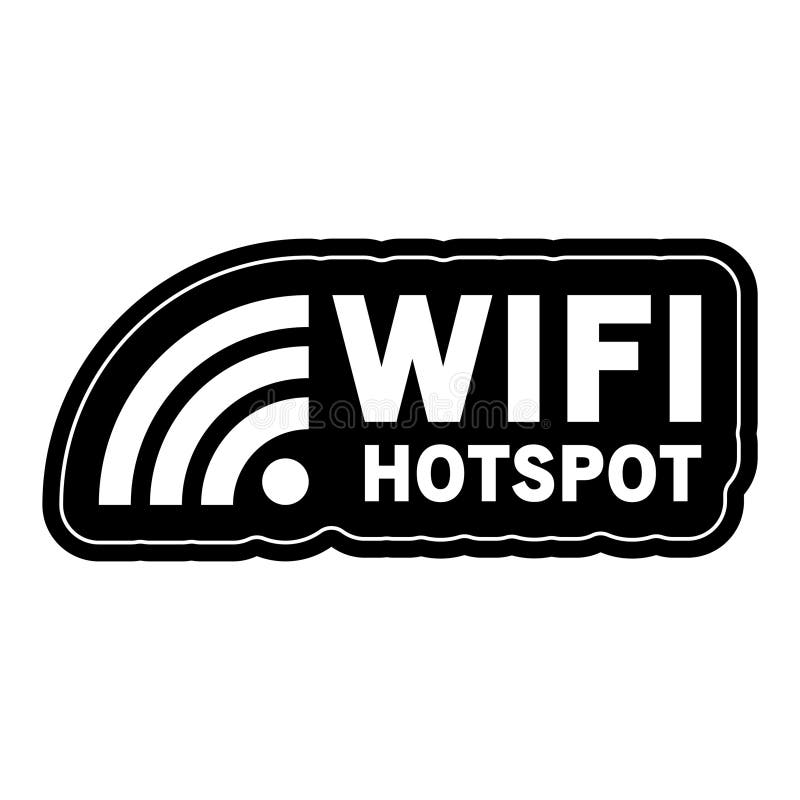 Wifi hot spot label Vector stock vector. Illustration of phone - 318280016