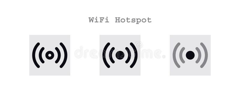 Wifi hotspot icons set stock vector. Illustration of signal - 270713296