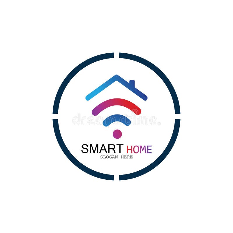 Wifi House Vector Logo.Smart City Tech Icon Vector Stock Vector ...