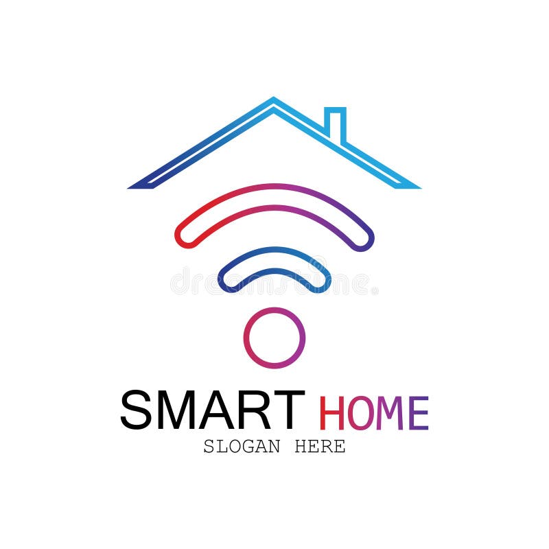 Wifi House Vector Logo.Smart City Tech Icon Vector Stock Vector ...