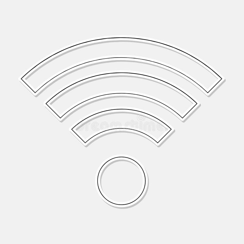 Wifi Icon - Abstract Logo Type Icon Sticker Stock Vector - Illustration ...