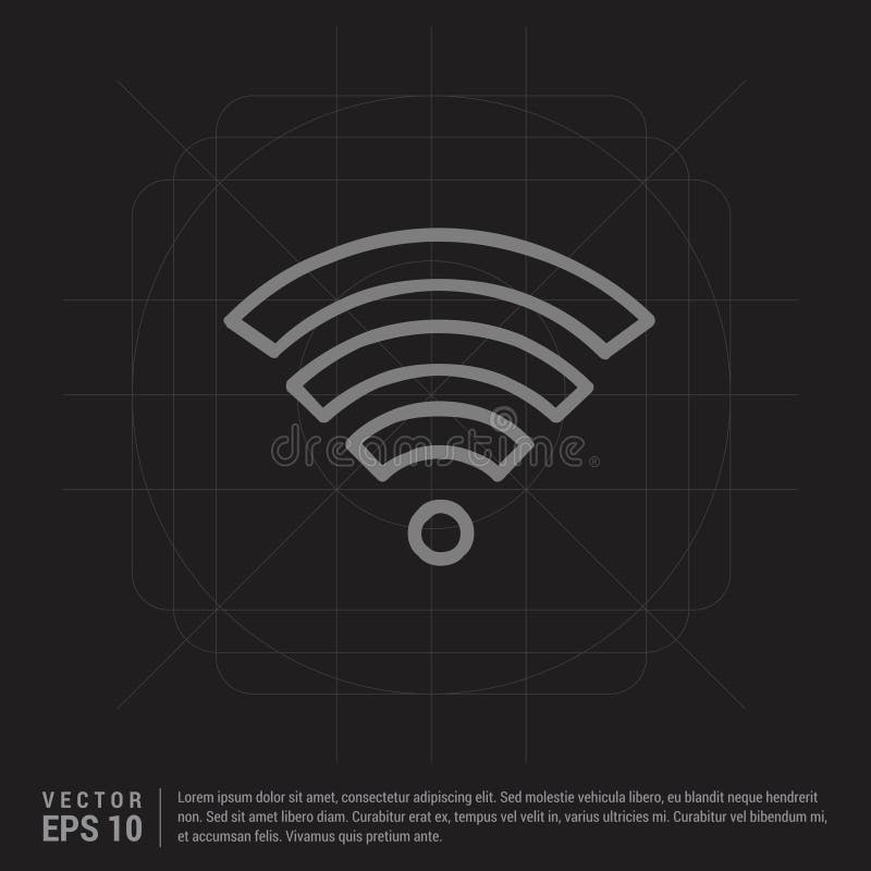 Wifi Icon - Black Creative Background Stock Vector - Illustration of ...
