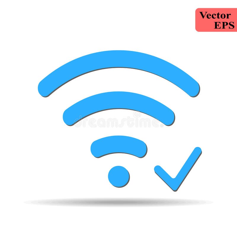 Wifi Icon with Check Sign. Wifi Icon and Approved, Confirm, Done, Tick ...