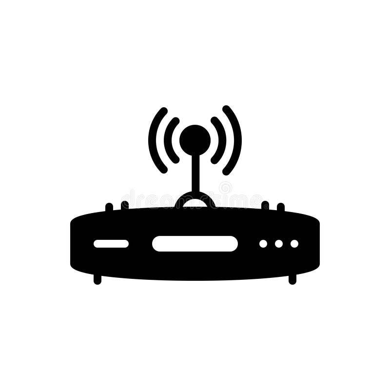 Black Solid Icon for Wifi, Electronic and Internet Stock Illustration ...