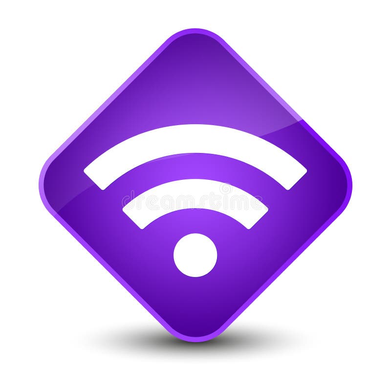 Wifi Icon Elegant Purple Diamond Button Stock Illustration ...
