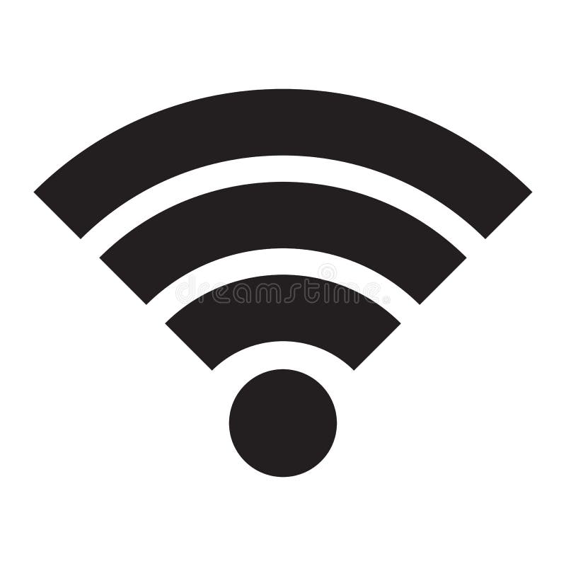 WiFi Icon. Emblem of Wireless Internet Connection Stock Vector ...