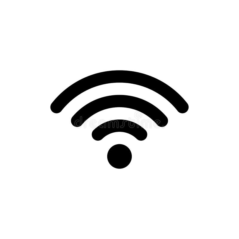 Wifi Icon in Flat Style on a White Background Stock Vector ...