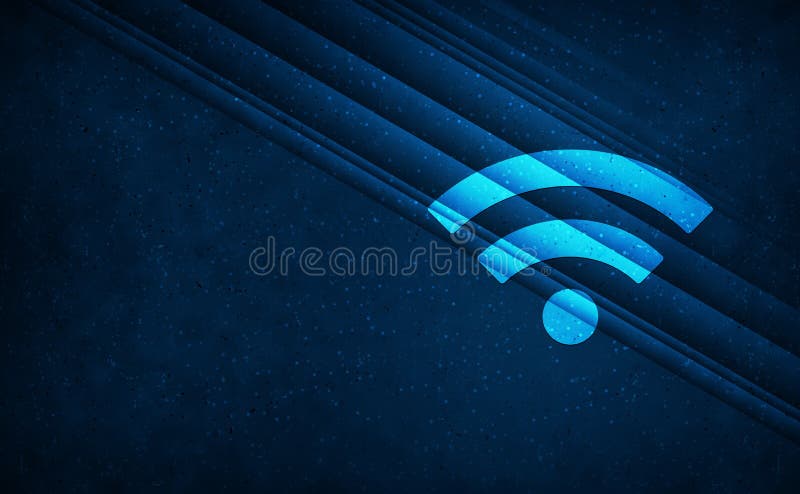Wifi Icon Natural Sky Light Abstract Dark Blue Background Stripes ...
