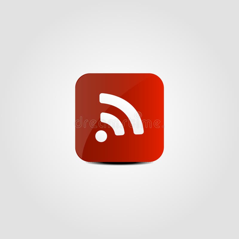 Wifi Icon on the Red Background. Vector Illustration. Stock Vector ...