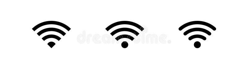 WIFI Icon Set. Rounded Corners. Black Gray White Background Stock ... WIFI Icon Set. Rounded Corners. Black Gray White Background Stock ...