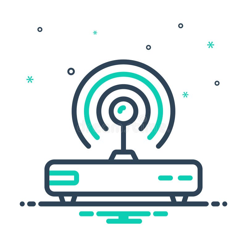 Mix Icon for Wifi, Router and Electronic Stock Vector - Illustration of ...