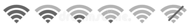Wifi Icon Set Symbol. Wireless Network and Wi-fi Icon Stock ...