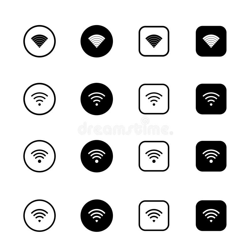 Wifi Icon Set Wifi Icon Transparent Wifi Logo Vector Stock Illustration ...