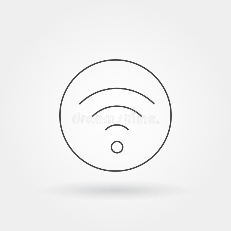 Wifi Icon Single Isolated with Modern Line or Outline Style Stock ...