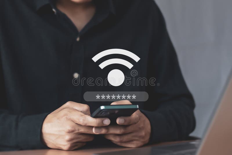 With Wifi Icon, Social Business Communication Concept Stock Image ...