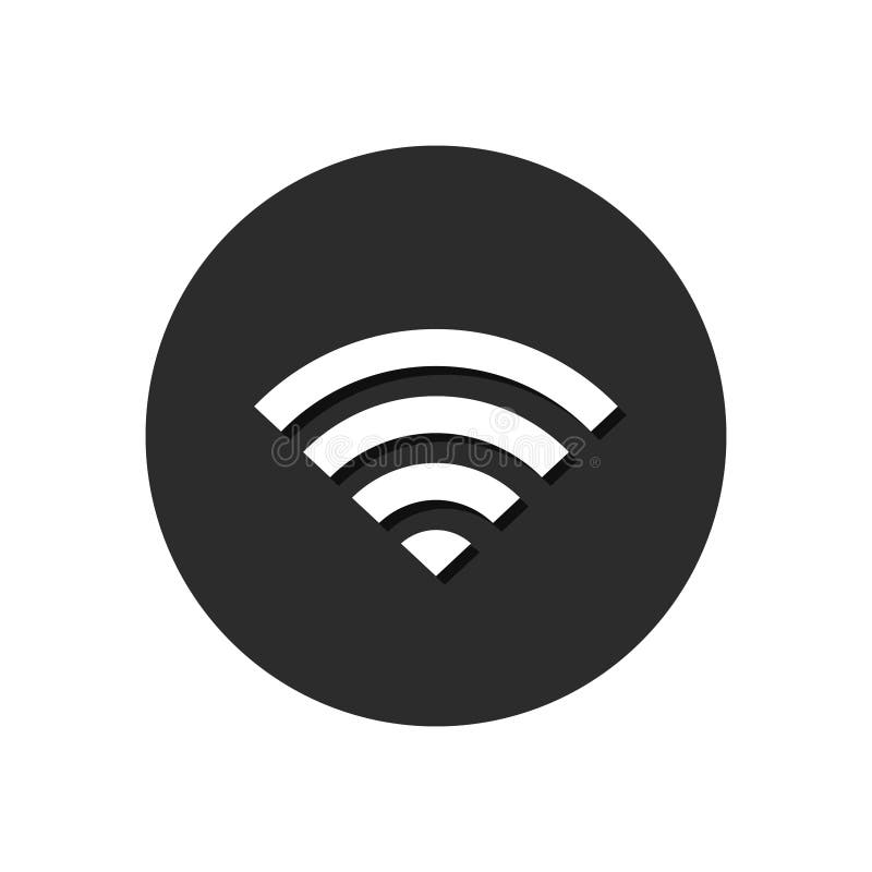 Wifi Icon Vector Flat Network Round Button. Web Symbol Stock Vector ...