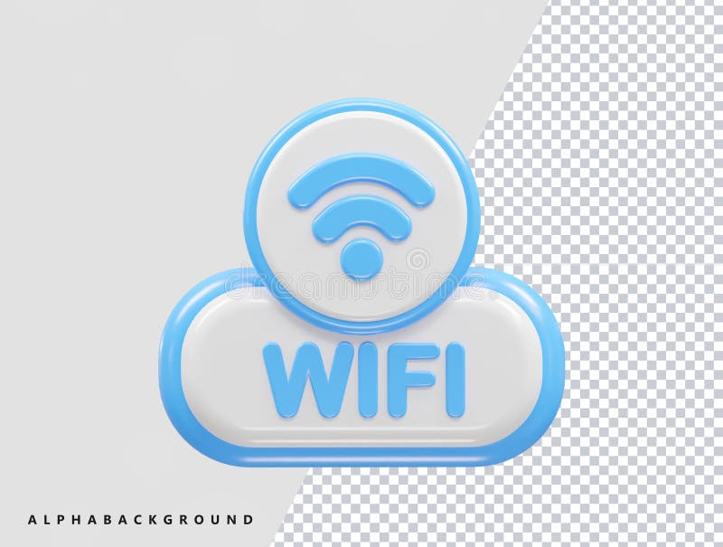 Wifi Icon Vector Illustration Element 3d Rendering Transparent Eps ...