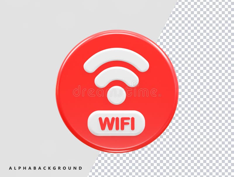 Wifi Icon Vector Illustration Element 3d Rendering Transparent Eps ...