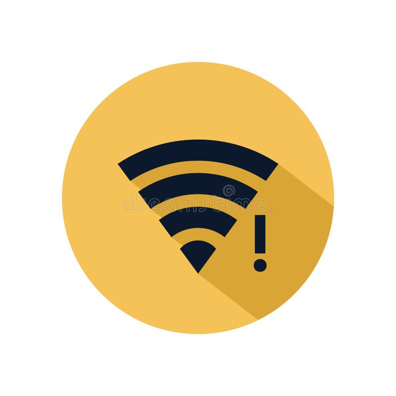 Warning Wifi Area, Vector Illustration, Isolate on White Background ...