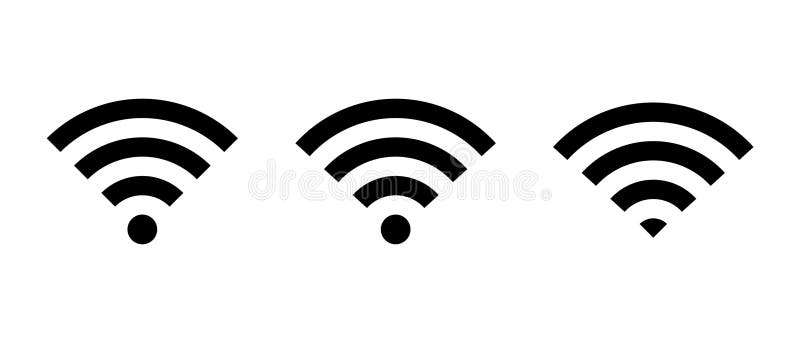 Wifi Icon Vector in Line Style. Wireless Connection Network Sign Symbol ...