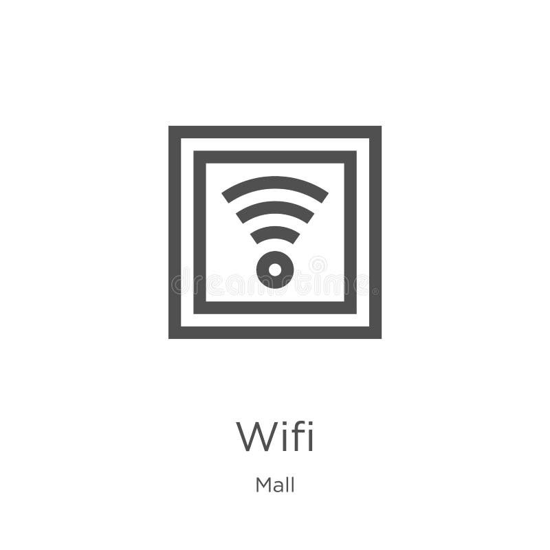 Wifi Icon Vector from Mall Collection. Thin Line Wifi Outline Icon ...