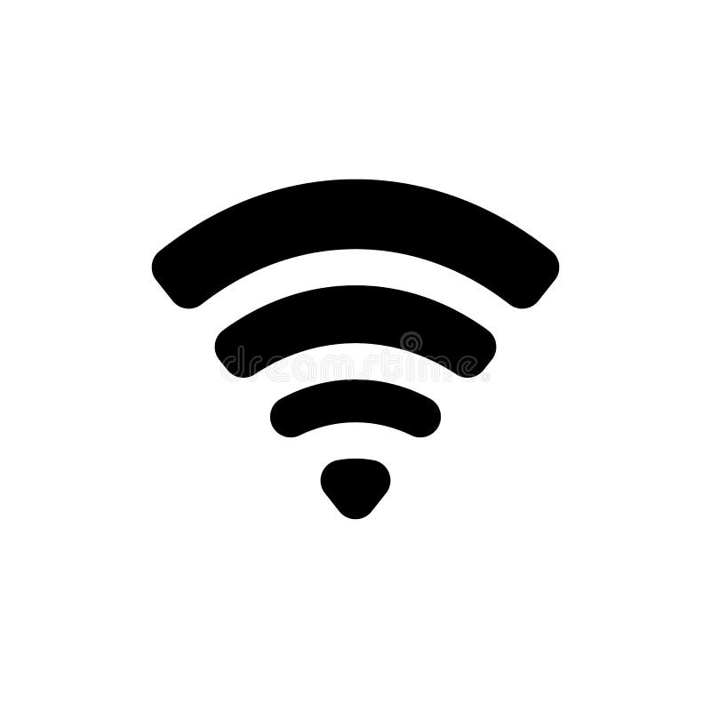 Wifi Icon Vector, on White Background Editable Stock Illustration ...