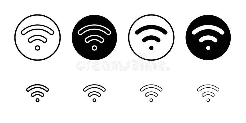 Wifi Icon Outline Vector for Web Ui Stock Vector - Illustration of ...