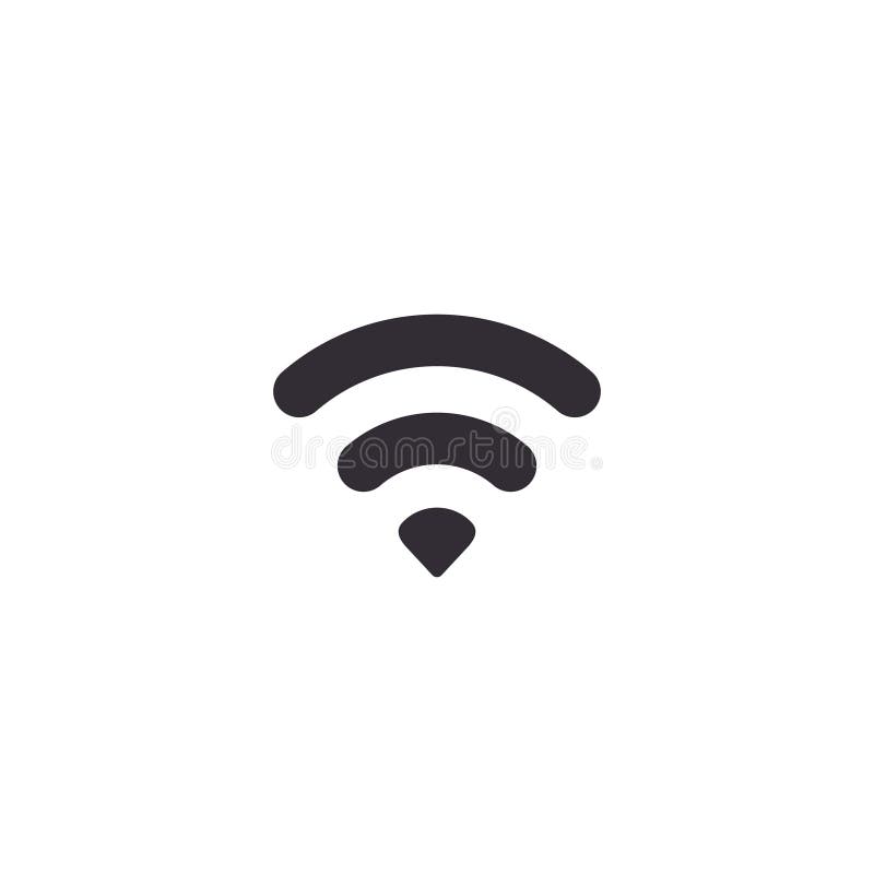 Wifi Icon, Wi-fi Sign Vector Isolated Flat Design Illustration Stock ...