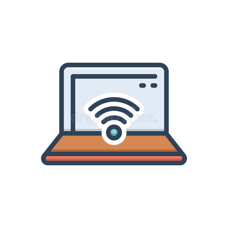 Color Illustration Icon for Wifi, Wireless and Devices Stock ...