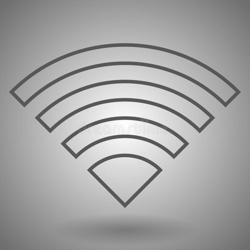 Wifi Icon. Wireless Wi-fi Network Sign. Internet Symbol. Linear Outline ...
