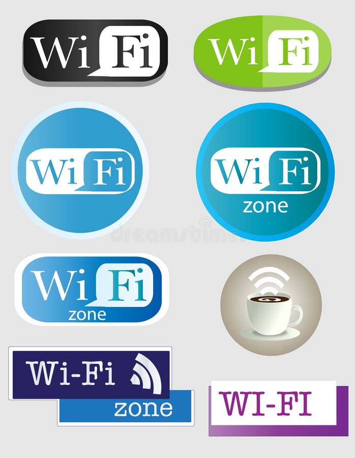 Wifi icons stock illustration. Illustration of logo, connectivity ...