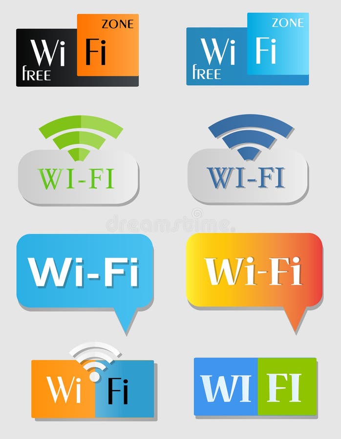 Wifi icons stock vector. Illustration of network, icon - 46753365