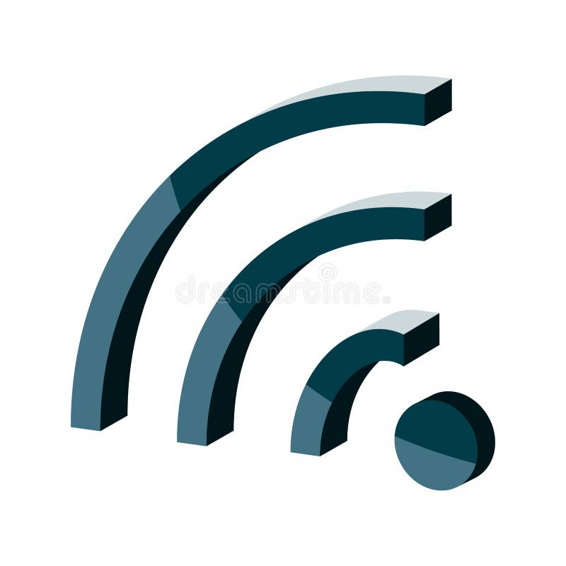 Wifi Internet Connection Technology Isometric Isolated Icon Stock ...